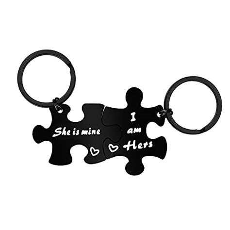 Stainless Steel Same Sex Wedding Rings Gear Baipilu Puzzle Keychains