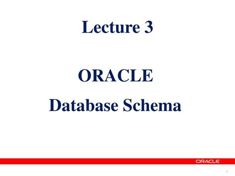 PPT Lecture ORACLE Database Schema PowerPoint Presentation Free Download ID