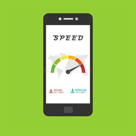 Website Speed Loading Time Web Browser With Speedometer Test Showing