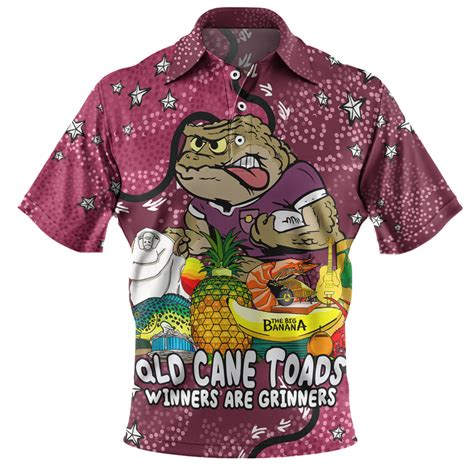 Queensland Cane Toads Custom Polo Shirt Australian Big Things Polo Shirt