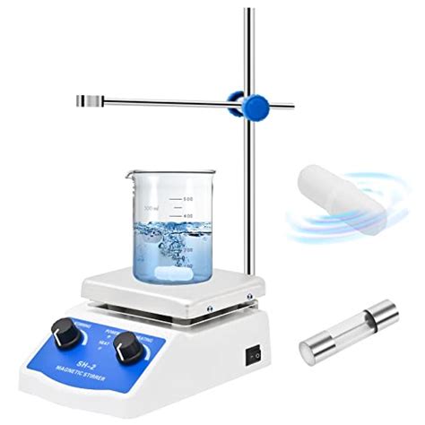 Lab Magnetic Stirrer Plate Hot Stir Mixer With Stirring Bar Heating Electric Mixing Machine For