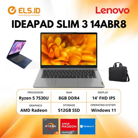 Jual Lenovo IdeaPad Slim ABR AMD Ryzen U GB SSD GB FHD W OHS Shopee Indonesia