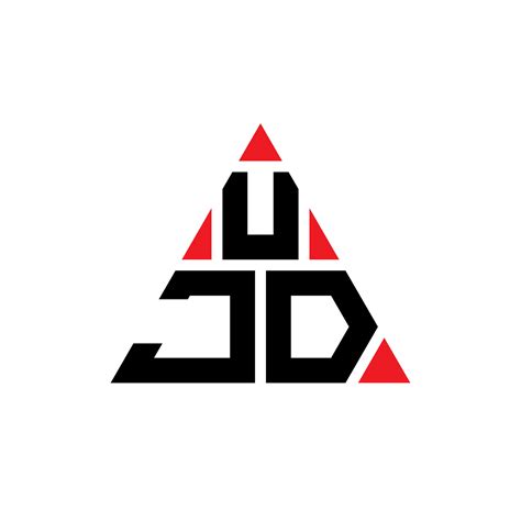 Ujd Triangle Letter Logo Design With Triangle Shape Ujd Triangle Logo