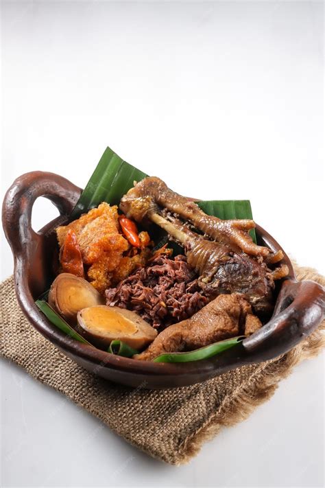 Premium Photo Gudeg Komplit A Signature And Legendary Dish From