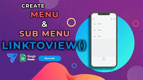 Appsheet Tutorial Create Menu And Submenu Using Linktoview Youtube