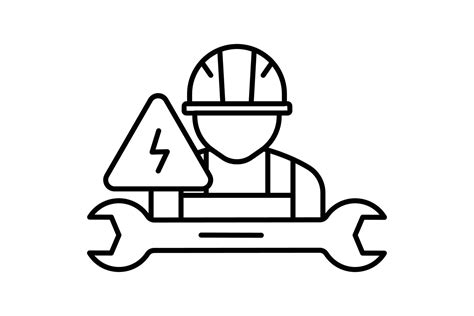 Electrical Engineering Icon Illustration Electrical Worker Icon