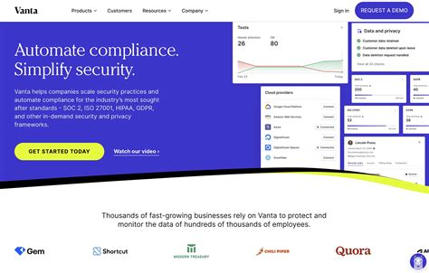 Webflow Project For Vanta