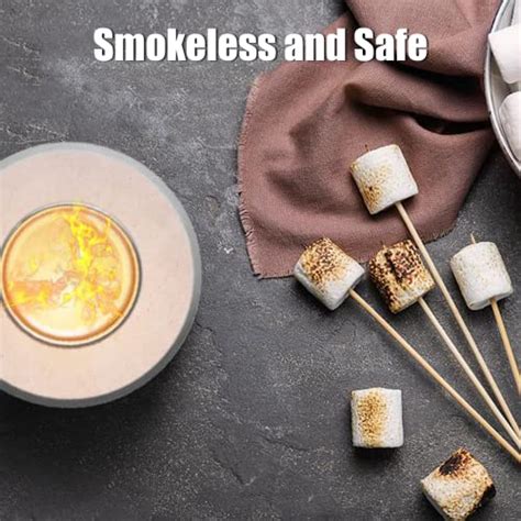 Olivitte Tabletop Fire Pit White Concrete Portable Marshmallow Roaster — 🛍️ The Retail Market