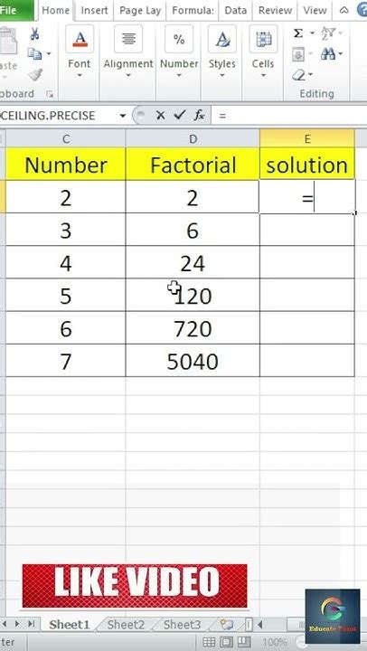 Fact Functionexcelshortsvideoshorts Youtube