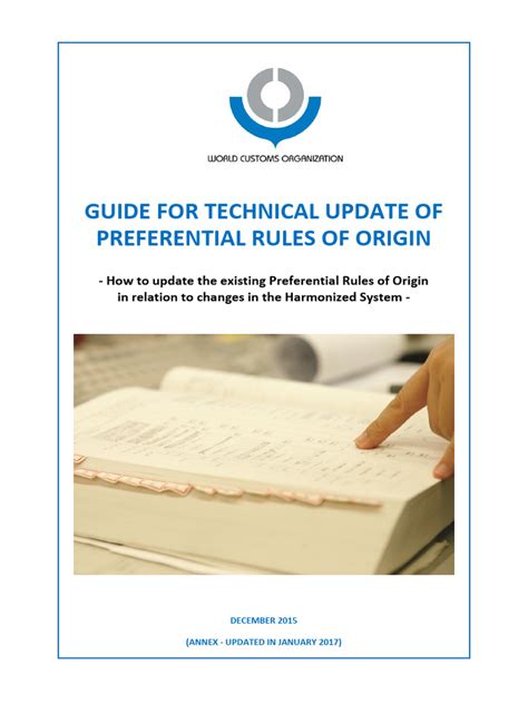 Guide For Updating The Preferential Rules Of Origin En Pdf