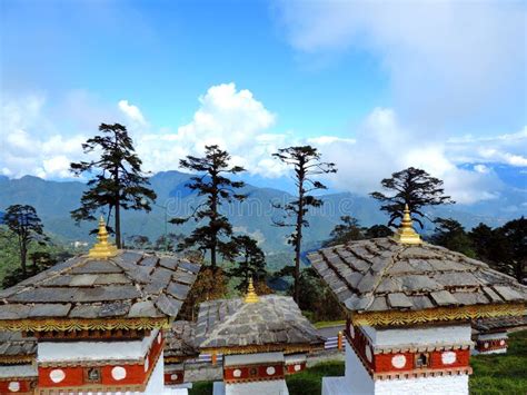 Druk Wangyal Chortens At Dochula Pass Bhutan Stock Image Image Of