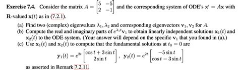 Solved 1 1 5 5 Exercise 74 Consider The Matrix A And