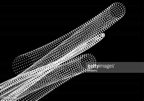 Abstract Black And White Motion Particle Flowing Technology Science