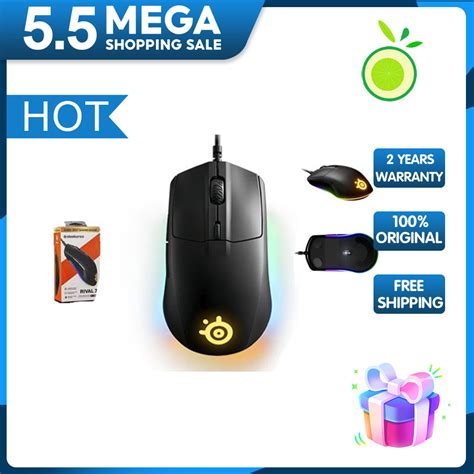 Steelseries Rival 3 Gaming Mouse 8500 Cpi Core Optical Sensor 6