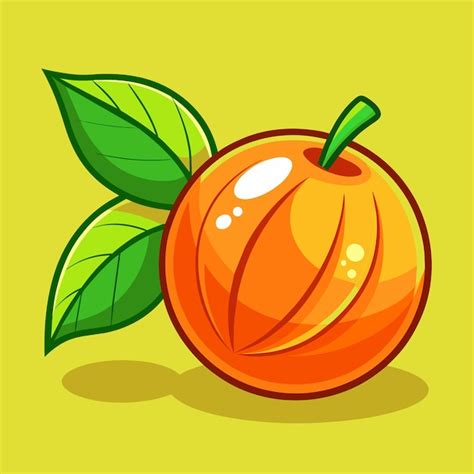 Premium Vector Orage With Ripe Leaves 3d Vector Illustration