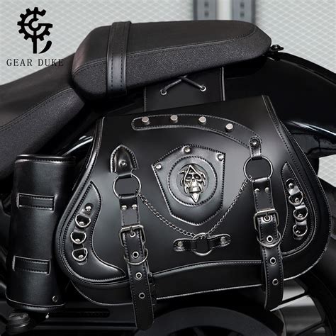 กระเป๋าข้างมอเตอร์ไซค์สไตล์พังค์ Harley กระเป๋าปรับแต่งแบบร็อค Shopee Thailand