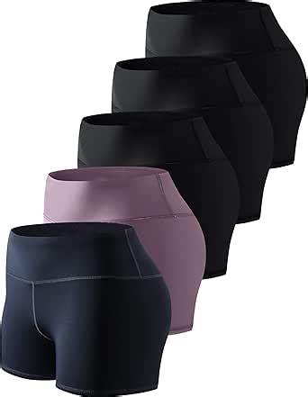 Telaleo 5 Pack 3 Womens Volleyball Shorts Spandex Compression Shorts