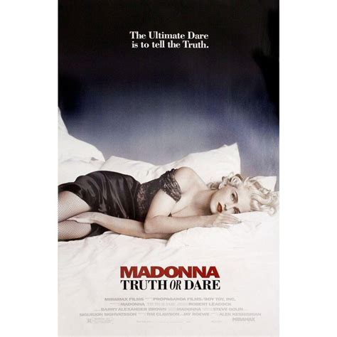 Madonna Truth Or Dare 1991 U S One Sheet Film Poster At 1stdibs