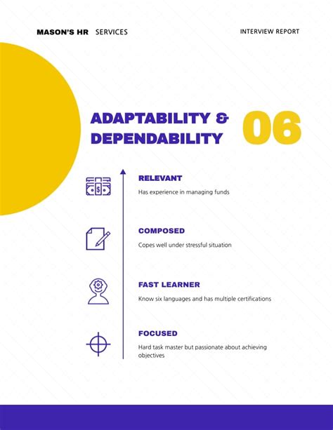 Interview Report Template Visme