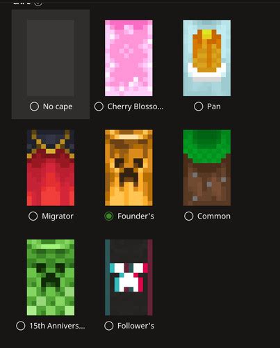 Minecraft Founders Cape Ebay