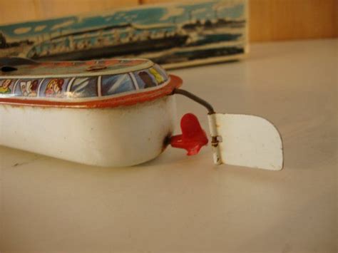 50er Jahre Blechspielzeug Arnold Schiff Passagier Boot Ab1fr Defekt