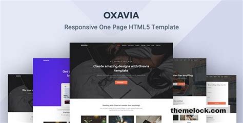 Oxavia Responsive One Page Template Themelock Premium Themes Templates