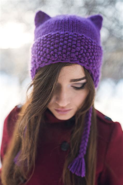 Вязанные шапки с ушками - YouLoveIt.ru