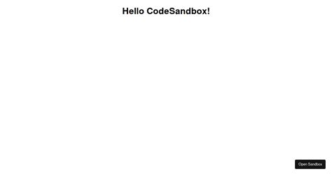 Create React App Template Forked Codesandbox