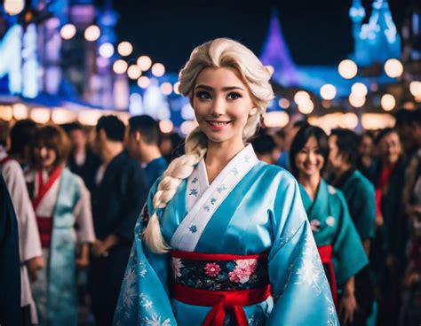 Elsa Wearing A Kimono By Ai Tist On Deviantart