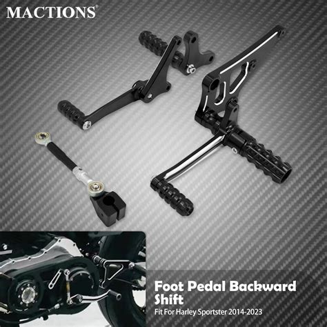 Motorcycle Backward Foot Control Kit Rear Pedal Shifter Heel Toe Shift