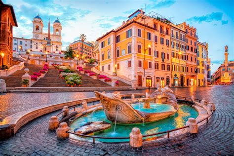 Piazza Di Spagna I Schody Hiszpańskie W Rzymie