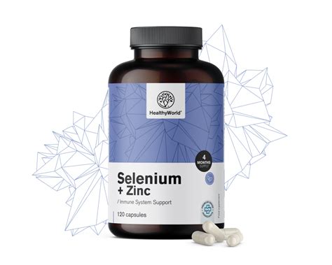 Селен цинк 120 капсули Healthyworldbg