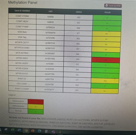 Methylation Panel From Genetic Genie Help Rmthfr