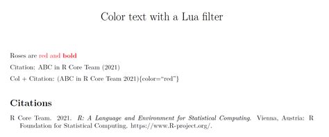 R Use Lua Filter In Rmarkdown For Font Color Text With Citations