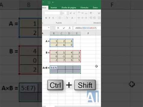Cómo multiplicar matrices en Excel paso a paso