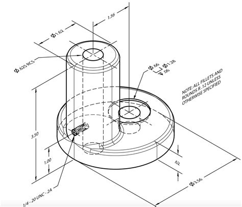 Solved Axonometric Drawing Of A Base Of A Milling Jack Is