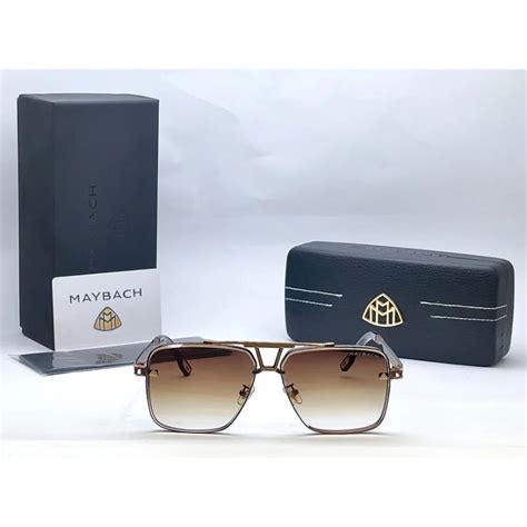 Maybach Tj72290 Square Golden Brown Sunglasses Shoppoint