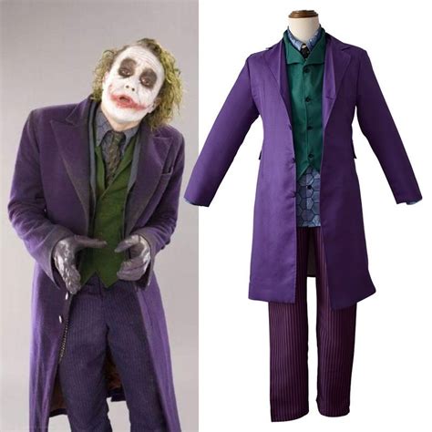 Joker Cosplay Costume Heath Ledger The Dark Knight 5 Xl Au M L