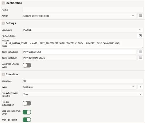 stored procedures modifying graphical elements with pl sql oracle