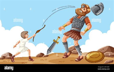 Triumph Of David Goliath Stock Vector Images Alamy