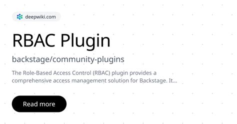 Rbac Plugin Backstagecommunity Plugins Deepwiki