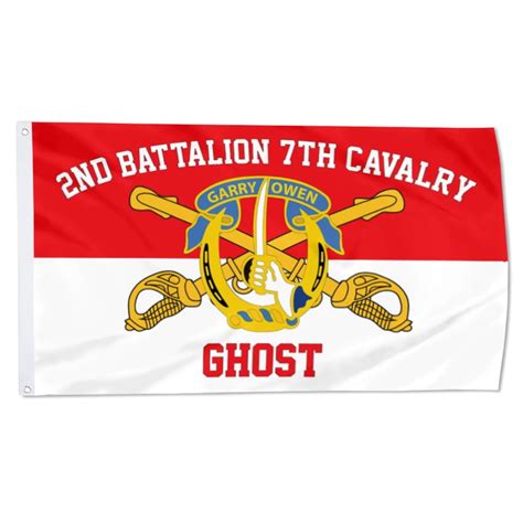 2but 2nd Battalion 7th Cavalry Flag Garry Owens Ghost Flags Cav Us Army