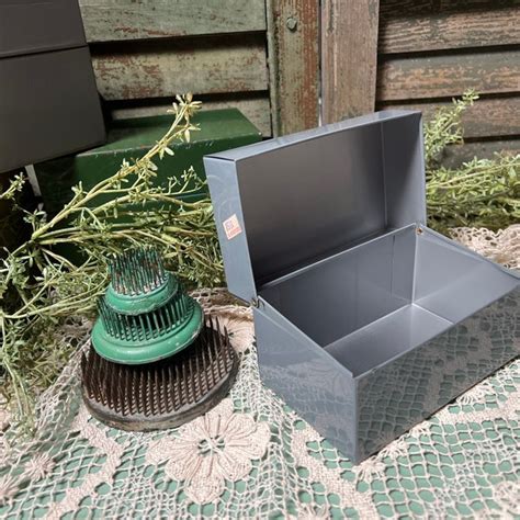 Metal Index Card Boxes Etsy