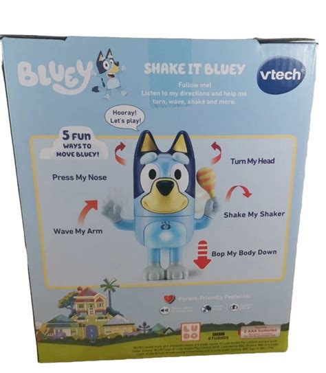 Vtech Shake It Bluey Official Bluey Character Interactive Toy New Free