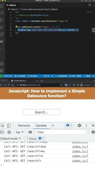 Javascript Easy Implementation Of Debounce Youtube