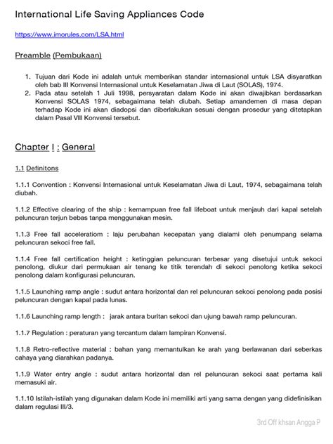 International Lsa Code Bahasa Indonesia Pdf