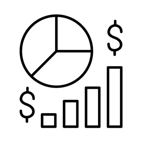 Premium Vector Pie Chart Line Illustration