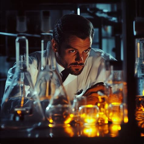 A Scientist Conducting Experiments On The Radiation Effects In