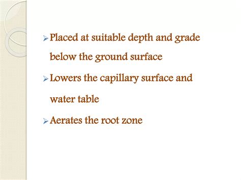 Design Of Subsurface Drainage System Pptx