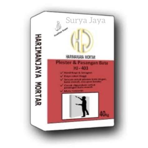 Jual Semen Mortar Plaster Plester Bata Ringan Hj Mortar 403 Per
